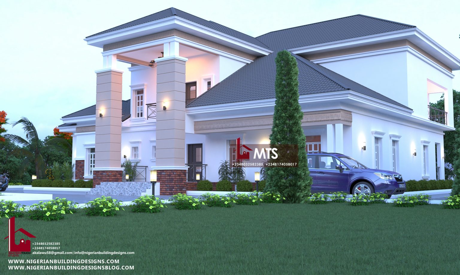 5 BEDROOM PENT DESIGN(RF P5007) – NIGERIAN BUILDING DESIGNS
