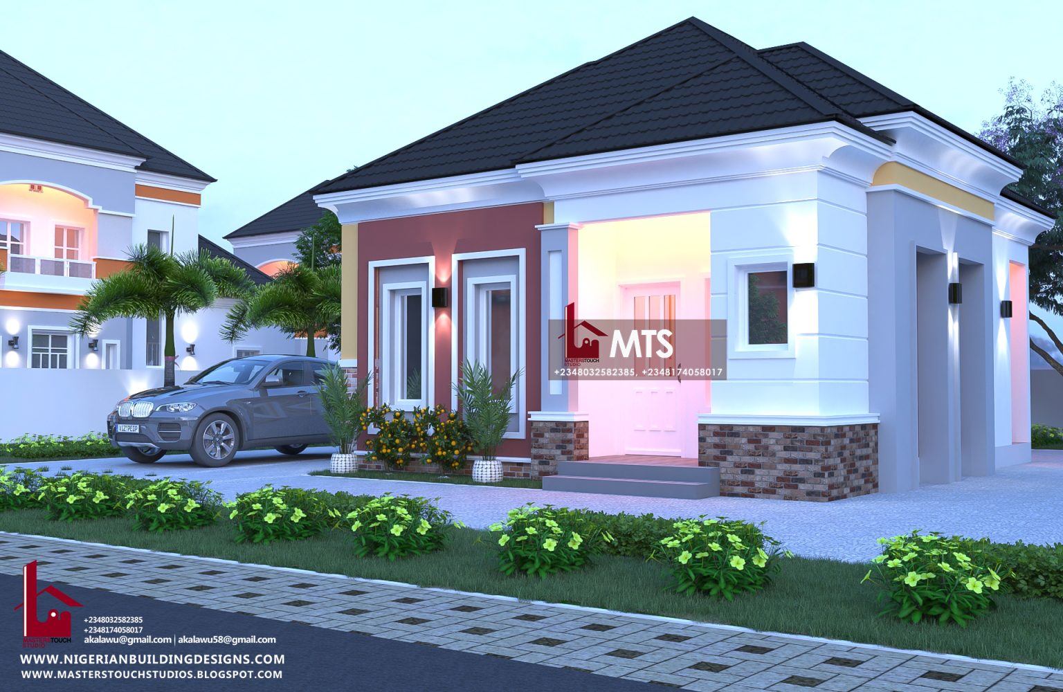 2 BEDROOM BUNGALOW (RF 2007) – NIGERIAN BUILDING DESIGNS